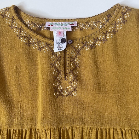 Bonpoint | Dresses | Bonpoint Brode Main Girls Mustardytan Gauzy ...